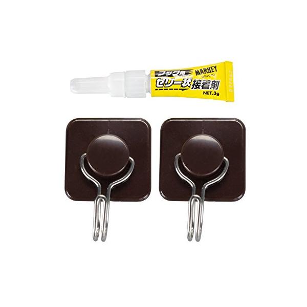 モダン実用的ブラウン/-/N-2403・パッケージ個数:1・生産国:中国・耐荷重(目安):1セットあたり3kg(取り付け場所の材質・環境により多少異なります)・接着剤は基本的にきれいにははがせません。フック本体をはずした時に跡が残ってもかま...