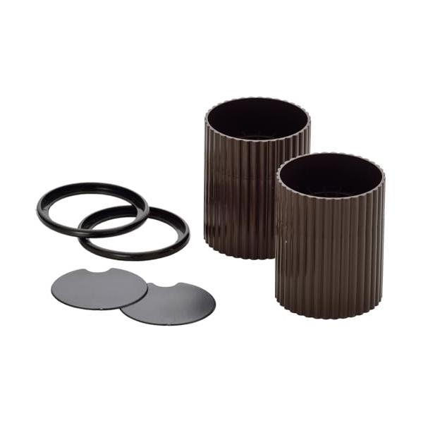 チョコレートブラウン/本体/径76×93mm/H-2808・パッケージ個数:1・サイズ (約):本体/径76×93mm、底面カバー/径82×7mm・重量 (約):本体/　g、底面カバー (1個あたり)/70g・素材・材質:本体/ポリプロピレ...