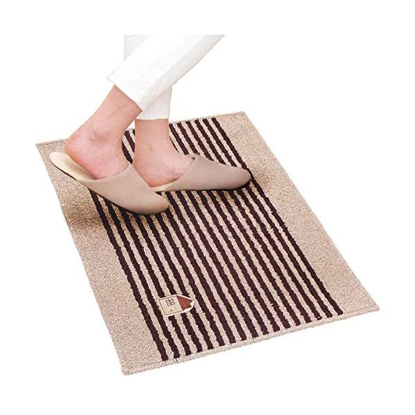 ナチュラルブラウン/約45cm×60cm/4548622688887・Color:ブラウン・パッケージ個数:1・サイズ:約45cm×60cm(マットの高さ 約10mm)・素材:ポリエステル50%・綿32%・レーヨン14%・その他4%・裏面す...