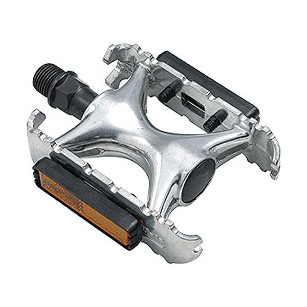 ロード/ATB/MTBシルバー/ＦＦ/LU-962・パッケージ個数:1・Weight:366g(pair)・入門ロードバイク向きの片面踏みアルミペダル