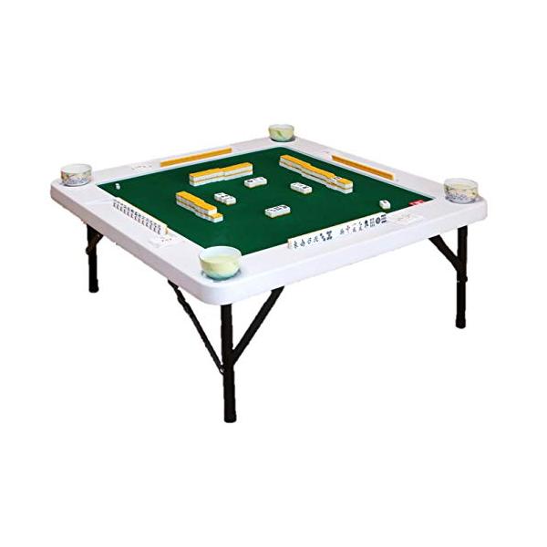 麻雀卓ホワイト/幅88×奥行88×高さ71cm/-・Color:ホワイト・パッケージ個数:1・本体サイズ(約):幅88×奥行88×高さ38/71cm・仕上げタイプ: 粉体塗装・形: 正方形・素材: ポリエチレン、スチール、PVC、ナイロン