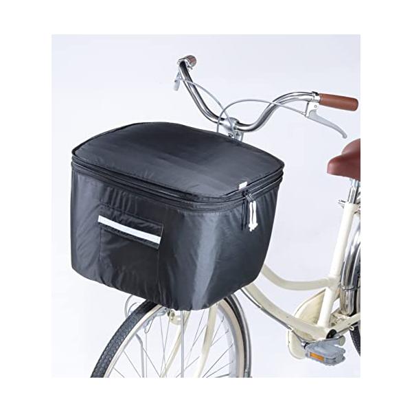 ブラック/幅41×奥行33.5×高さ31.0~49cm/KWF-100BK・本体・ファスナーの色もオールブラックで、男性にもご利用いただけるシンプルなデザイン。 夜道も安心の反射帯付き。・たっぷり収納できる2段式カゴカバー。 雨の日も安心な...