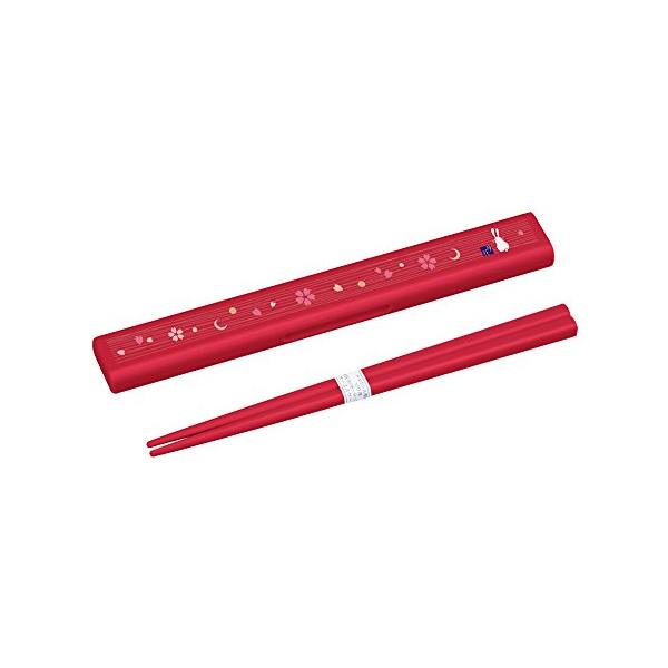 箸セット（19.5cm）レッド/19.5cm/HS-12・PatternName:月花Style:箸セット（19.5cm）・パッケージ個数:1・本体サイズ:箸箱/約206×30×H14mm、箸/約195mm・本体重量(kg):0.06・材質...