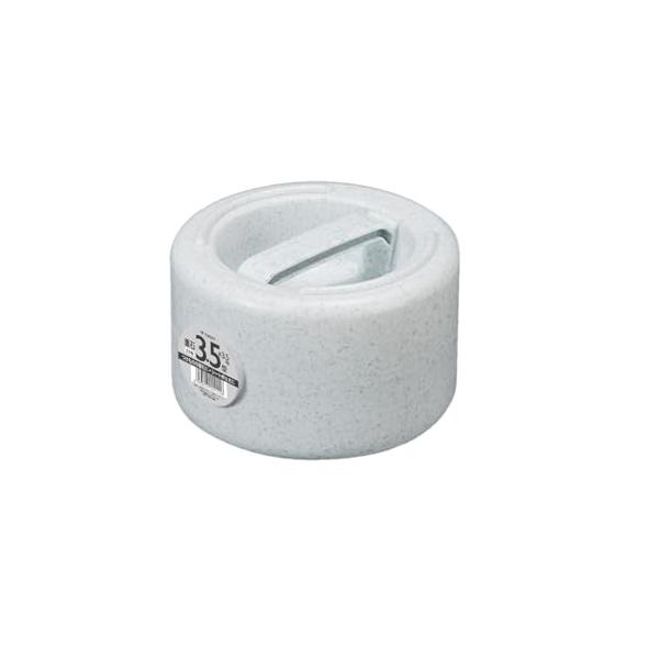 3.5kgマルチ/３．５型/SIK11116・Size:３．５型・パッケージ個数:1・商品サイズ（約）：外径175x高さ110mm商品重量（約）：3.5ｋｇ・外枠：ポリエチレン樹脂中身：コンクリート塊