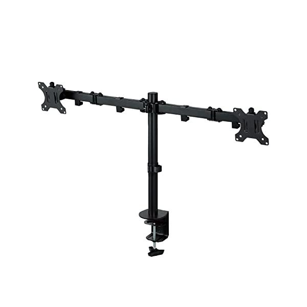 ブラック/13〜32インチ/DPA-DL03BK・パッケージ個数:1・13インチから32インチのモニターに対応したモニター用アームです。可動範囲:パン:左90度/右90度、ローテーション:360度、チルト:上45度/下45度・モニターを2台...