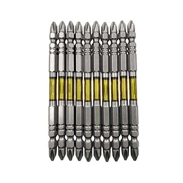 10本袋マルチカラー/プラス2x110/ART-14M・Size:プラス2x110Style:10本袋・パッケージ個数:1・サイズ:刃先×全長/プラス2×110mm・ビット形態:プラス、両頭・材質:特殊合金鋼・入り数:10本・仕様:マグネット付