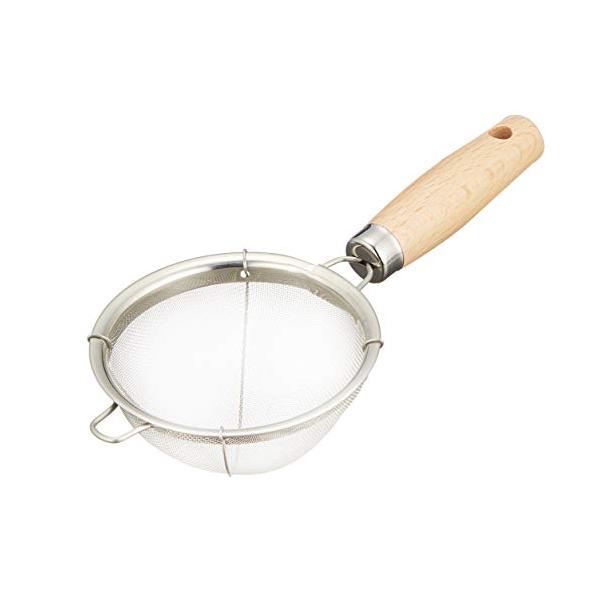 シンプルシルバー/-/BOL7502・PatternName:茶こし 中・パッケージ個数:1・直径×高さ(mm):74×30・本体重量(g):25・全長(mm):167・原産国:日本・ナチュラルウッドで明るいイメージなキッチンツール