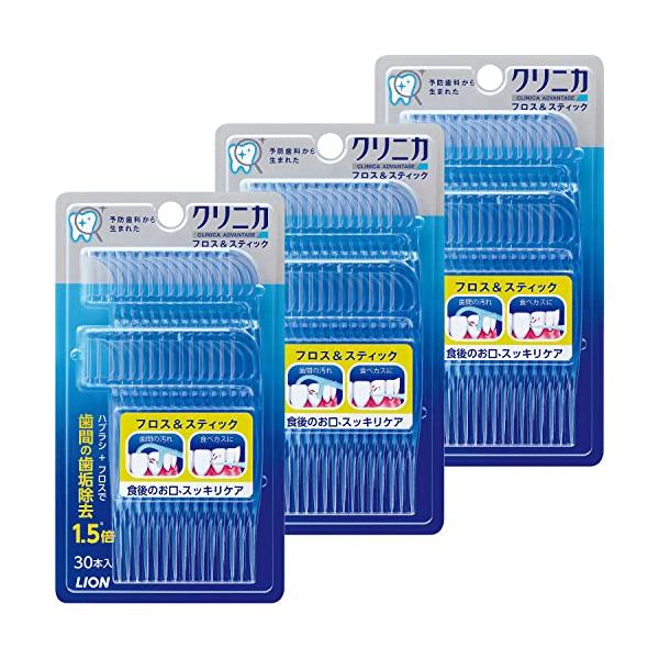 -/30本×3/1・Size:30本×3・パッケージ個数:1・3連フロスとスティックで、歯と歯のスキ間や、歯と歯ぐきの間に挟まりやすい食べカスや歯垢(プラーク)を除去。奥歯の歯間にも届くロングハンドルのデンタルフロスです。・原産国:中国・内...