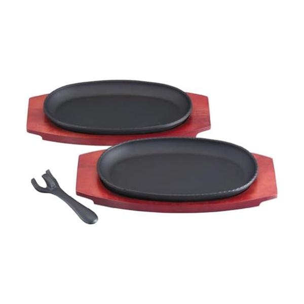 楕円型 2枚セットブラック/(約)本体:23.4×13.7×H2.3cm、木台:28.9×14.2×H1.5cm、ハンドル:12×3.5×2cm/220453・Style:楕円型 2枚セット・パッケージ個数:1・サイズ:23.4×13.7×...