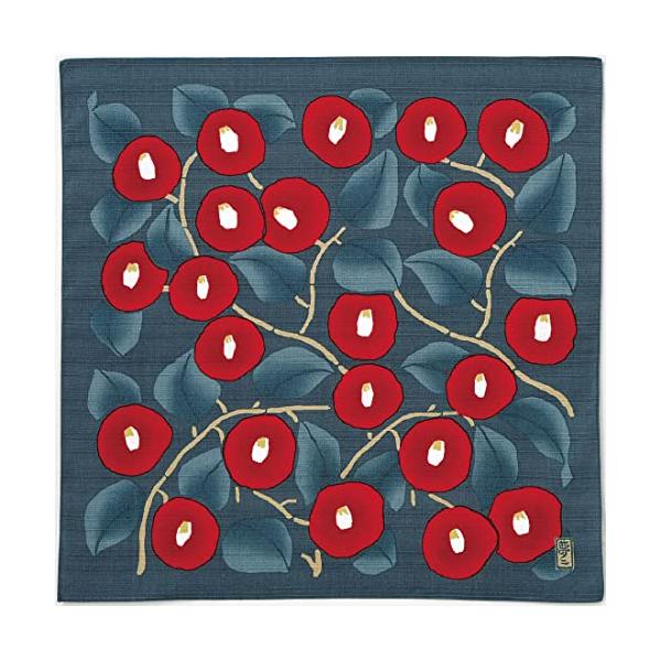 アオネズアオネズ/48cm/21180-544・PatternName:3.つばき・パッケージ個数:1・サイズ約48×48cmのお弁当包み、ギフトラッピングなどにちょうど良いサイズです。・おすすめシーン 毎日のお弁当包みにはもちろん、ティッ...