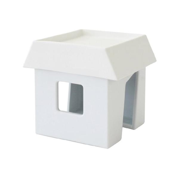 シンプル。ホワイト/約11x9.3x9.7cm/229810・Color:ホワイト・パッケージ個数:1・サイズ:約W110×D93×H97mm・重量:約150g・材質:本体/ABS樹脂、屋根(受け皿)/エラストマー・原産国:日本・耐熱温度:...