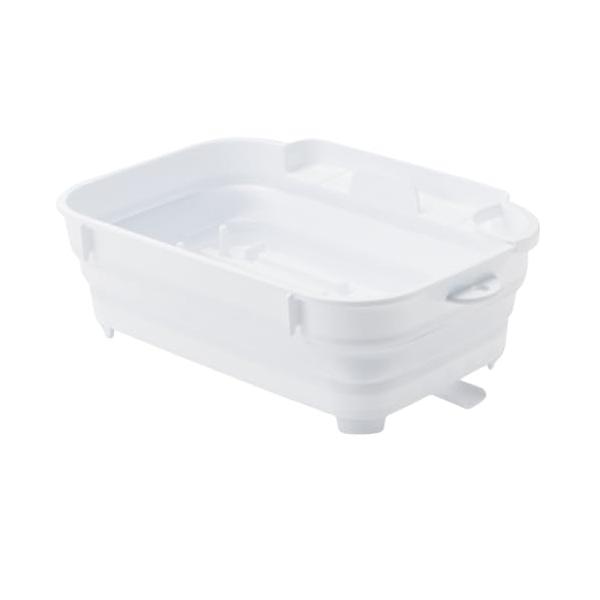 ホワイト/-/I-605・Color:ホワイト・パッケージ個数:1・商品サイズ:折りたたみ時/約39.8×27.6×6、組み立て時/39.8×27.6×12.5cm・材質:枠・底・仕切り・排水スパウト/ポリプロピレン、本体・排水栓/熱可塑性...