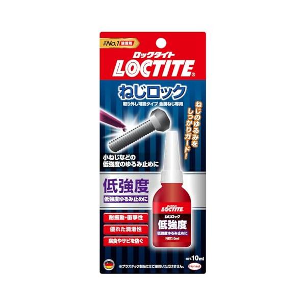 1個低強度タイプ/10ml/LNR-222・Color:低強度タイプSize:10ml・パッケージ個数:1・耐振動、耐衝撃性:ネジ、ナット、ボルトを効果的に密着させ、振動から生じる緩みを防ぎます。・潤滑性:優れた潤滑性により過度な締め付けに...