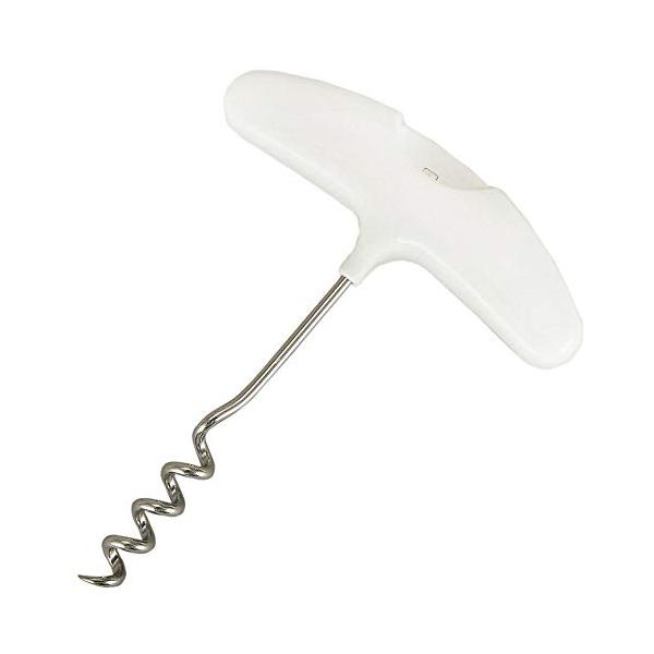 ソムリエホワイト/-/DH-7184・Color:ホワイトStyle:ソムリエPatternName:T型ワインコルク抜き(シールカッター付き)・パッケージ個数:1・サイズ:12.5×10×2cm・本体重量:41g・色: ホワイト