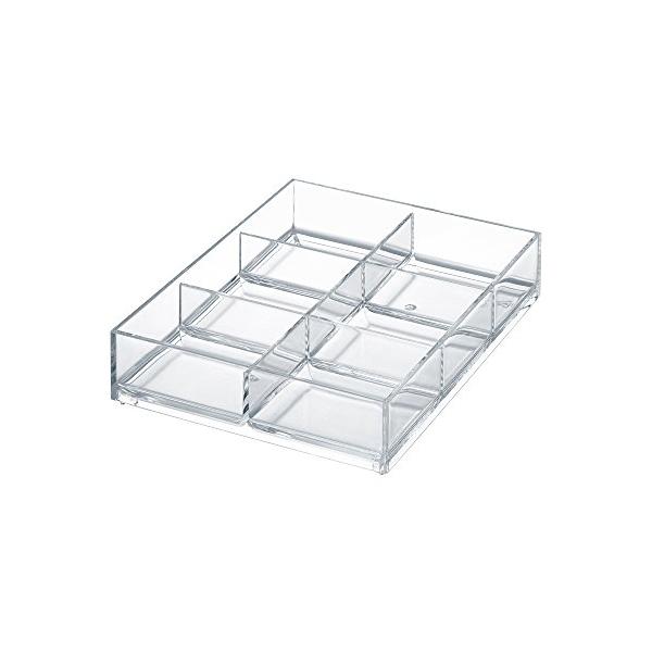 クリア/02)A6トレー/LM-T11・Size:02)A6トレーPatternName:6分割・パッケージ個数:1・商品サイズ:約幅115x奥行154x高さ30mm・重量:約79g・材質:スチロール樹脂・原産国:日本