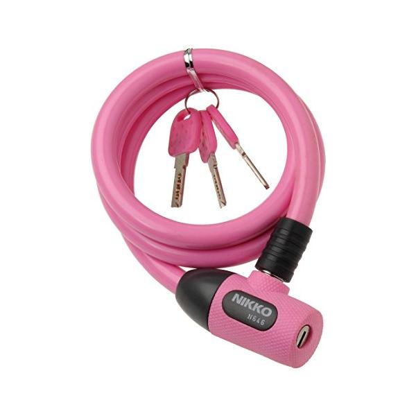 ワイヤー錠ピンク/-/N646W-900・Color:ピンク・パッケージ個数:1・タイプ:ワイヤー錠・付属:ディンプルキー3本付き・サイズ:φ12×900mm・原産国:中国・対象シーズン: 通年