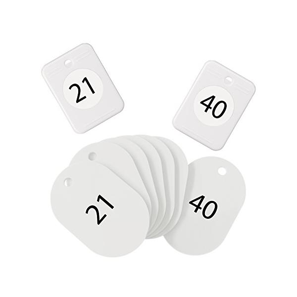 番号:21-40ホワイト/W33×D46×H27mm/BF-151-WH・Color:ホワイトStyle:番号:21-40・パッケージ個数:1・荷物の管理に便利なクリップと番号札のクロークチケットセット・ホテルや旅館、パーティーやイベントで...