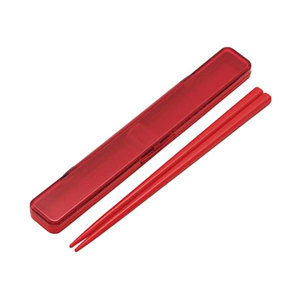 箸セットチェリーレッド/-/ABC3AG-A・Color:チェリーレッドStyle:箸セット・パッケージ個数:1・サイズ:箸＝長さ18cm（大人用） 箸箱＝幅19×奥行3.1×高さ1.3cm・箸箱はクッション付きなので持ち運び時に箸が動く音...