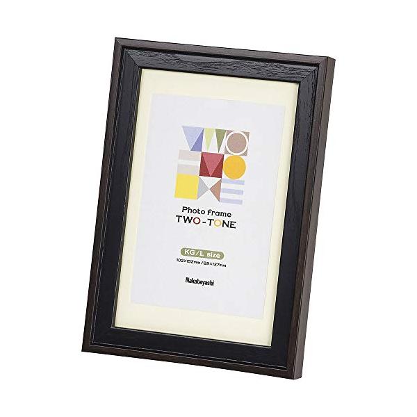 木目調ブラック/KG判/L判/F-TMS-211-D・Color:ブラックSize:KG判/L判Style:木目調・パッケージ個数:1・フレーム外形寸法:124x175x16mm、収納用紙寸法:102x152mm、フレーム窓寸法:93x14...