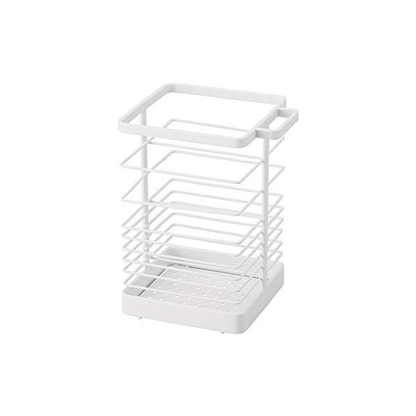 c_ツールスタンドホワイト/キッチンツール収納/１・Size:キッチンツール収納Style:c_ツールスタンド・パッケージ個数:1・材質:(本体)スチール/(ゴム脚)PVC・本体サイズ:約13×11×18cm・生産国:中国・カラー:ホワイト...