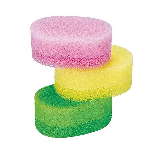 カラフル3色組/約10×6.5×4cm/485849TK・Color:カラフル3色組・パッケージ個数:1・食器・なべ・まな板など、キッチンまわりの洗い物に・サイズ:約10×6.5×4cm・女性の手のひらにピッタリフィットのサイズ・水切れが良...