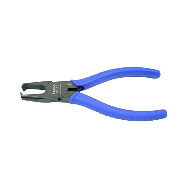 ブルー/幅10mm/TC-10Z・Color:ブルーSize:幅10mm・パッケージ個数:1・呼び寸法:140mm、刃幅:10mm・グリップ仕様:材質/エラストマー・バネ/あり・切断能力:プラスチック4.0mm径・刃材質:S58C・グリップ...