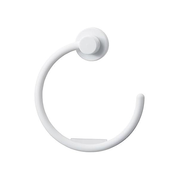 ランドリーホワイト/φ148×D32×H165mm/8047・Color:ホワイトStyle:ランドリーPatternName:タオル掛け(リング)・パッケージ個数:1・本体サイズ:約 φ14.8×D3.2×H16.5cm・本体重量: 約8...