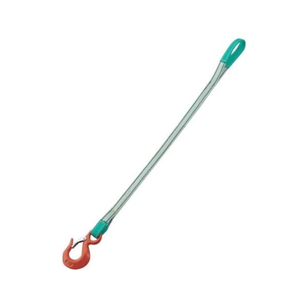 黄/ワンサイズ/-・パッケージ個数:1・●最大使用荷重(t)：1●ベルト寸法(mm)幅×厚さ：25×9●アイ部幅(mm)：30●アイ部長さ(mm)：210●アイ部厚さ(mm)：10●縫製部長さ(mm)：200・●色：グリーン●フック色：オレ...