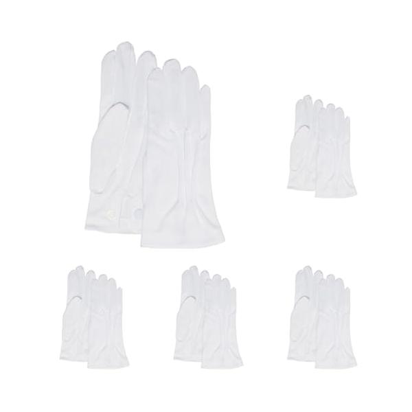 1双組ホワイト/L/545・Size:L・パッケージ個数:1・ほこりが出にくく丈夫なナイロン縫製・指部分が立体的で手の動きを損なわないマチ付タイプ・厚みのあるダブルトリコット編み・着脱しやすく、ズレにくいボタンタイプ