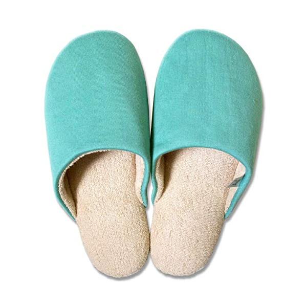 前閉じグリーン/M/ー・Size:MStyle:前閉じColor:グリーン・パッケージ個数:1・本体サイズ:約26×21.5×6cm・本体重量:約140g・素材・材質:綿95%、アクリル5%・原産国:中国・中敷・甲裏には「Ag+(銀イオン)...