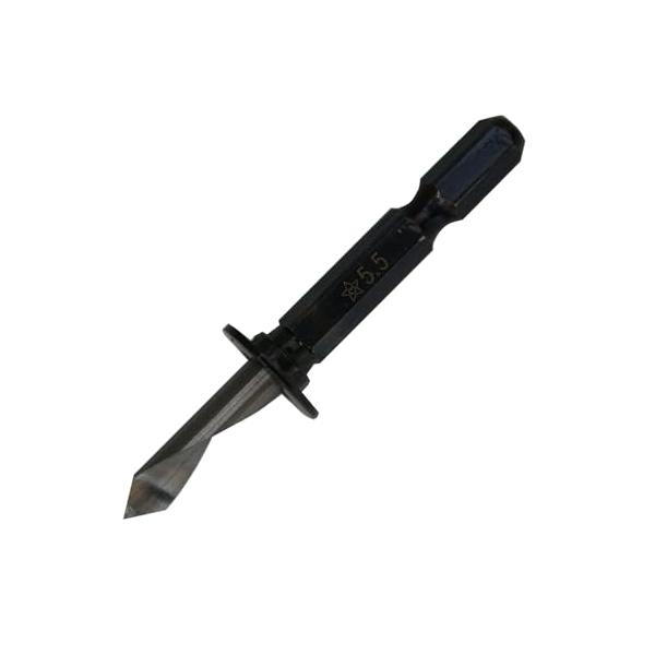 MAINブラック/5.5mm/5.5mm・Size:5.5mm・パッケージ個数:1・仕様:6.35mm六角軸・サイズ:全長65mm・ネジ丈25mm・軸径6.35mm・軸:普通鋼・刃:普通鋼