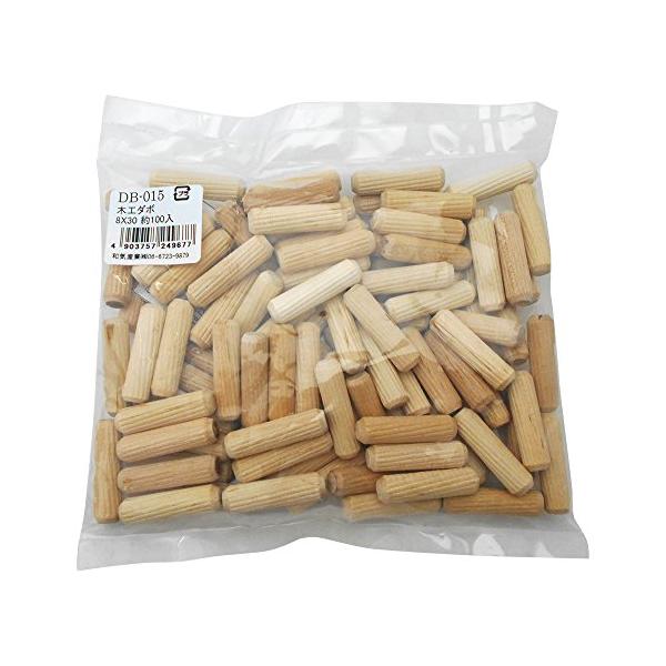-/8X30mm/DB-015・Size:8X30mm・パッケージ個数:1・●注意:側板の受穴は、棚ダボの足の長さより1~2mm深く、穴径は足径より少し小さめにあけてください。取り付けには木づちなどで軽く打ち込んでください。