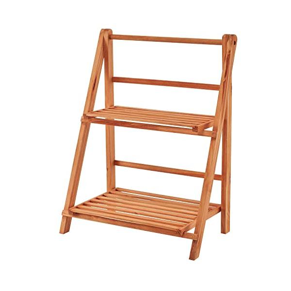 トライアングルラック2段ライトブラウン/2段/ND-6944・Size:2段PatternName:トライアングルラック・パッケージ個数:1・商品サイズ：幅36×奥行21×高さ46cm・重量：0.61kg・素材・材質：本体部天然木、ネジ鉄・...