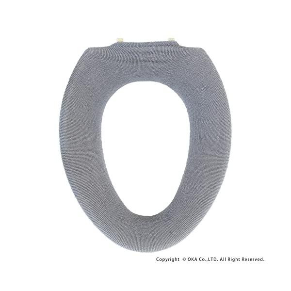 モダングレー/便座カバー(O型)/4548622348224・Color:グレーSize:便座カバー(O型)・パッケージ個数:1・素材：表糸 アクリル100％、芯糸 ナイロン91％・ポリウレタン9％・生産国：中国・重量：50グラム・本体サイ...