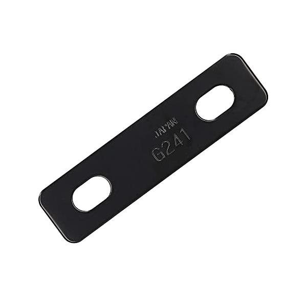 ブラック/98×25×3mm 穴径10mm/G241・PatternName:まっすぐ/黒Size:98×25×3mm 穴径10mm・パッケージ個数:1・仕様・サイズ:98×25mm　厚さ3mm・穴径:10mm・材質:スチール・表面処理:カ...