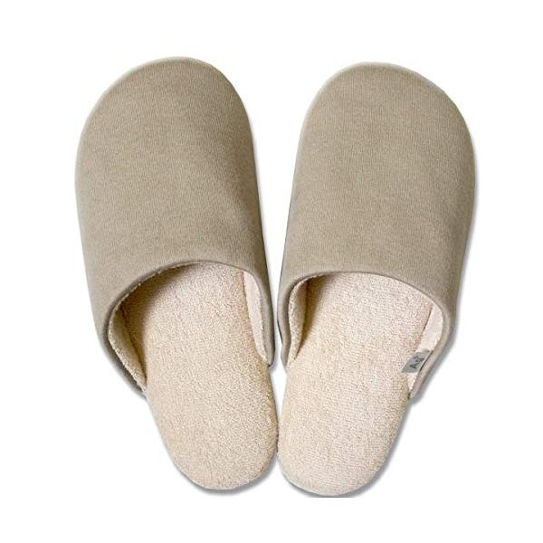 前閉じベージュ/M/ー・Size:MStyle:前閉じColor:ベージュ・パッケージ個数:1・本体サイズ:約26×21.5×6cm・本体重量:約140g・素材・材質:綿95%、アクリル5%・原産国:中国・中敷・甲裏には「Ag+(銀イオン)...