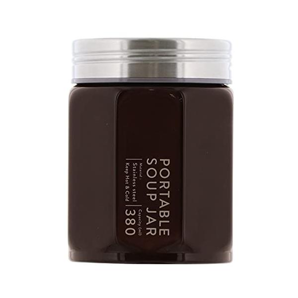 メイクブラウン/380ml/ND-8238・Size:380mlColor:メイクブラウンPatternName:ランチジャー・パッケージ個数:1・商品サイズ：幅8.9×奥行8.9×高さ11.3cm・重量：0.28kg・素材・材質：内びん：...