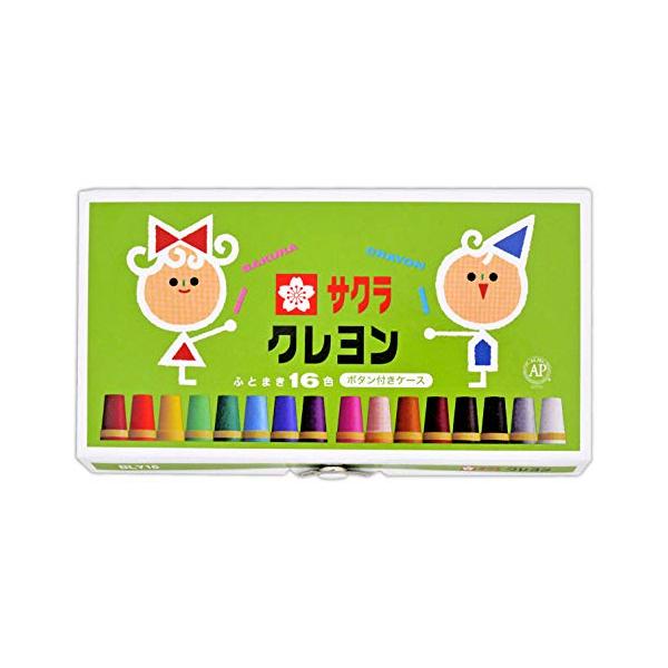 セット16色セット ボタン付ケース/-/BLY16・パッケージ個数:1・16色黄色・橙・薄橙・茶色・黄土色・こげ茶・赤・桃色・紫・水色・黄緑・緑・青・灰色・黒・白・特長1塗りやすさとなめらかさを強調した「やわらかめのクレヨン」・特長2力を入...