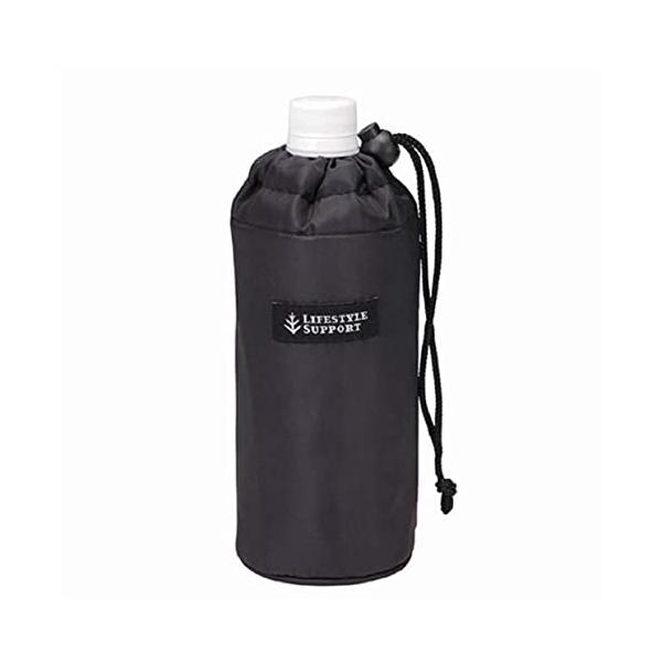 ペットボトルカバーシンプル ブラック/500 ml/P-3538・Color:シンプル ブラックStyle:ペットボトルカバー・パッケージ個数:1・サイズ:約80×80×195mm・重量:約30g・材質:外側生地/ポリエステル、内側生地/ア...