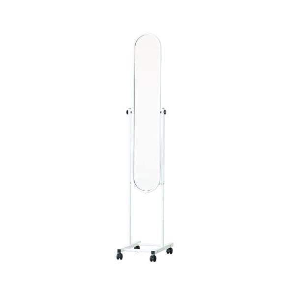 モダンホワイト/長さ157 x 幅30 cm/NK-108・パッケージ個数:1・商品サイズ(約):幅30×奥行37.5×高さ157cm・商品重量(約):4.3kg・素材:スチール、ミラー(3mm厚) 塗装:粉体塗装・飛散防止効果、お客様組み...