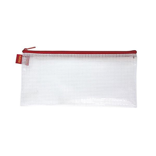 カジュアルレッド/BANKBOOKサイズ/AZー138Eー20・Size:BANKBOOKサイズColor:レッド・パッケージ個数:1・サイズ/縦230×横115×幅8mm 材質/オレフィン・中身が一目で分かり、水にも強いメッシュケース。・...