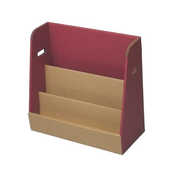 モダンレッド/幅40×奥行18×高さ38cm/SKE-R・Color:レッド・パッケージ個数:1・サイズ:幅40×奥行18×高さ38cm、前面高さ8cm・材質:ダンボール・本体重量:0.6kg・形: 台形