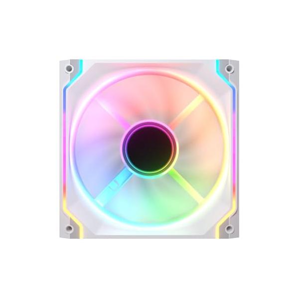 ホワイト/-/CF-SC140RW-RGB・パッケージ個数:1・ファンサイズ：140 x 142 x 25 mm・White アドレサブルRGB LED HDB 4-Pin (PWM)　Reverse Blade・回転数；400±200RP...