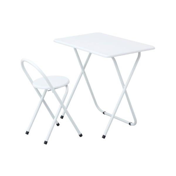 折りたたみデスクホワイト/デスク/W800xD500xH710mm、チェア/W360xD410xH675mm/FDC-101W・Color:ホワイト・パッケージ個数:1・本体寸法:デスク/W800×D500×H710mm(折りたたみ時W80...