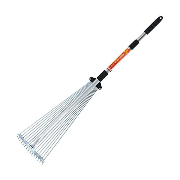 W(ダブル)伸縮シルバー/-/33206・Style:W(ダブル)伸縮・パッケージ個数:1・15本爪の先端が丸い形状で土に刺さりにくい・2段階に伸縮するするので、コンパクトで使いやすい・全長が約915mm~約1755mmに伸びる・爪幅約19...