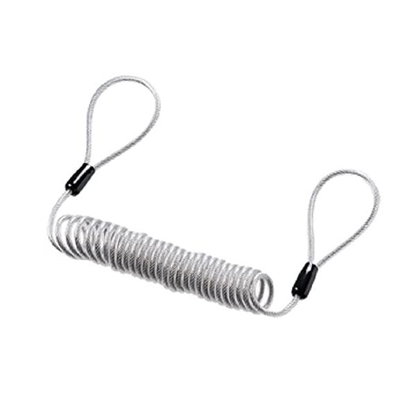 シルバー/-/SLE-12W・パッケージ個数:1・型番:SLE-12W・取り付け部品、鍵などに接続する、eセキュリティ用ワイヤーです。・太さ:3.5mm・ワイヤー長:0.3~1.0m(使用可能な長さ)・材質:亜鉛(ビニールコーティング加工)