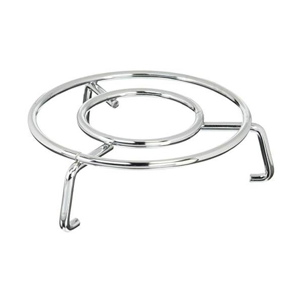 シルバー/210×200×高さ66mm/M-5706・パッケージ個数:1・使用サイズ:(約)210×200×高さ66mm・重量:(約)480g・耐荷重:(約)20kg・材質:鉄(クロムめっき)・径8mmの丈夫なダッチオーブンスタンド