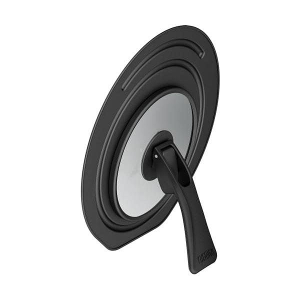 アルミニウム・ガラスフタブラック/18/20cm対応/KLG-001 BK・Size:18/20cm対応Style:アルミニウム・ガラスフタ・パッケージ個数:1・収納に便利な折りたためるフライパンフタ 自立するから調理中に便利・18cm/2...