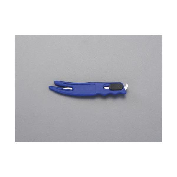 ブルー/160x30x15mm/EA589AY-1・パッケージ個数:1・サイズ:160×30×15mm・重量:30g・使い切りタイプ・材質:本体:ABS、PP樹脂、刃:スチール・バンドカット、テープカットが行えます。