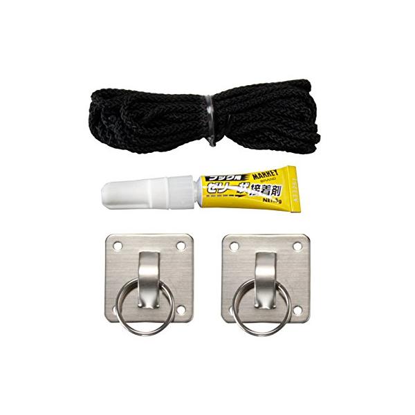 シルバー/35x35x6mm/N-1232・パッケージ個数:1・本体サイズ:35x35x6mm・金具2個 固定ヒモ 接着剤・耐荷重:1セットあたり3Kg